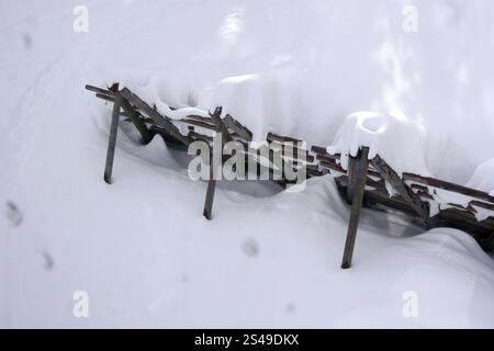 Avalanche barriers to protect against snow avalanches Stock Photo - Alamy