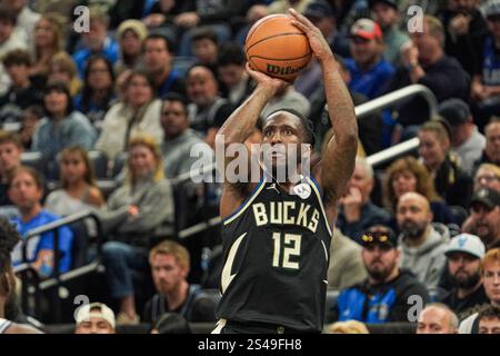 Milwaukee Bucks forward Taurean Prince (12) in action as the Milwaukee ...