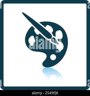 Palette toy icon. Shadow reflection design. Vector illustration Stock ...