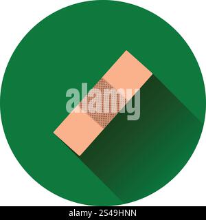 Medical plaster icon. Flat color design. Vector illustration Stock ...