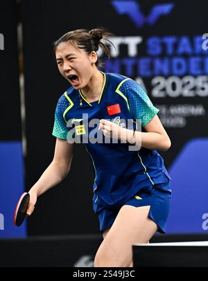 Doha, Qatar. 10th Jan, 2025. Harimoto Tomokazu (R)/Matsushima Sora ...