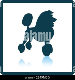 Poodle Icon. Shadow Reflection Design. Vector Illustration Stock Vector ...