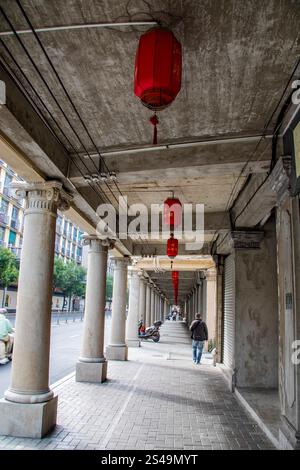 Shantou China 17th Dec 2024: Shantou's arcade-style streets, known as ...