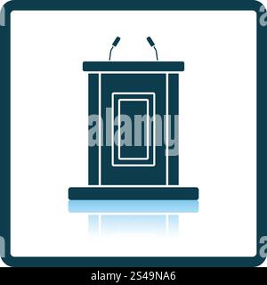Witness stand icon. Shadow reflection design. Vector illustration Stock ...