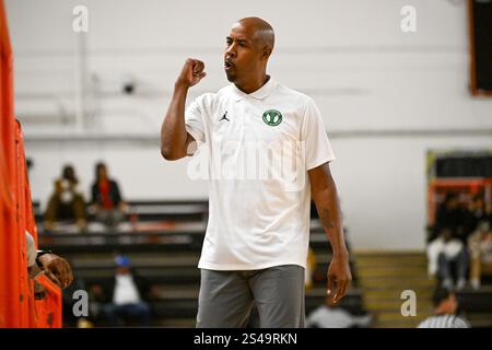 Inglewood Sentinels coach Jason Crowe Jr. reacts during a high school ...