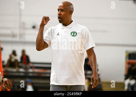 Inglewood Sentinels head coach Jason Crowe during a high school ...
