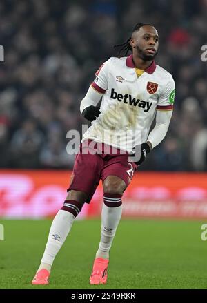 Aaron Wan-Bissaka of West Ham United during the West Ham United v ...