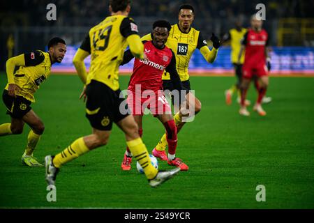 Nathan Tella (Leverkusen) Leverkusen, January 10, 2026, Football ...