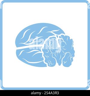 Walnut icon. Blue frame design. Vector illustration Stock Vector Image ...