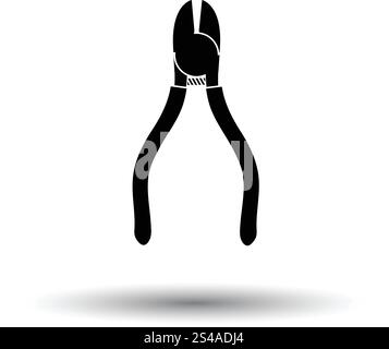 Side cutters icon. White background with shadow design. Vector ...
