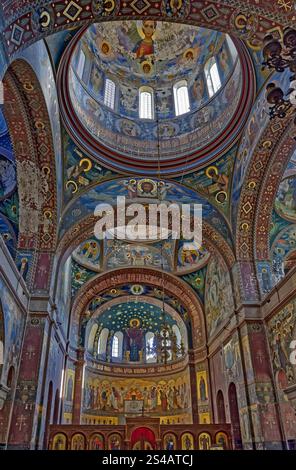 Interior of the Panteleimon Cathedral of the Christian New Athos Simon ...