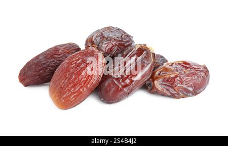 Many tasty dried dates isolated on white Stock Photo - Alamy
