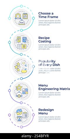 Menu engineering matrix infographic vertical sequence Stock Vector ...