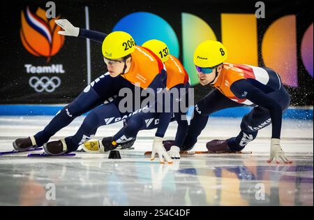 LEEUWARDEN - Kay Huisman in action in the 500-meter quarterfinals ...