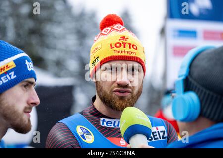Toni Eggert (GER, Deutschland) beim Interview, TV, 16.01.2026, Oberhof ...