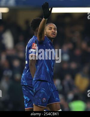 Christopher Nkunku of Chelsea celebrates after scoring a goal during ...