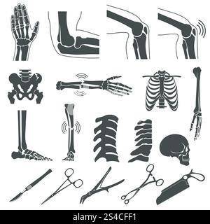 Human knee joint black silhouette. Anatomy illustration Stock Vector ...