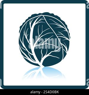 Cabbage icon. Shadow reflection design. Vector illustration Stock ...