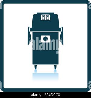 Vacuum Cleaner Icon. Shadow Reflection Design. Vector Illustration ...