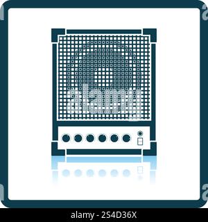 Audio Monitor Icon. Shadow Reflection Design. Vector Illustration Stock ...