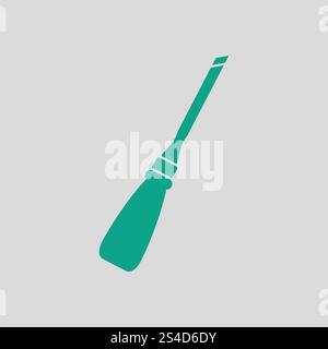 Chisel icon. Gray background with green. Vector illustration Stock ...