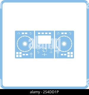 DJ icon. Blue frame design. Vector illustration Stock Vector Image ...