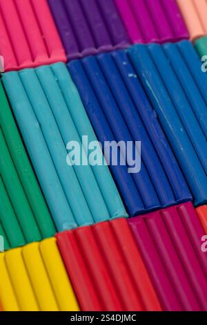 plasticine of different colors for modeling, a simple colored ...
