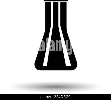 Chemical bulbs icon. White background with shadow design. Vector ...