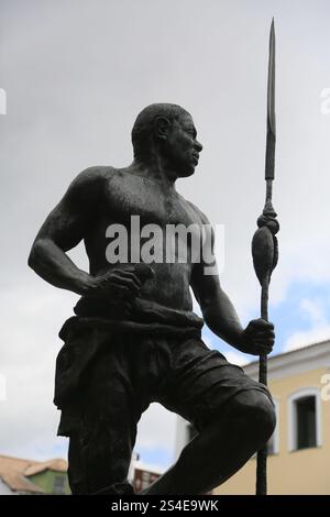 statue of Zumbi dos Palmares salvador, bahia, brazil - december 17 ...