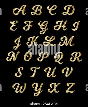 English alphabet, gold texture letter W on white background - Vector ...