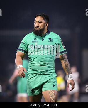 Bundee Aki of Ireland during the 2025 Guinness 6 Nations match Wales vs ...