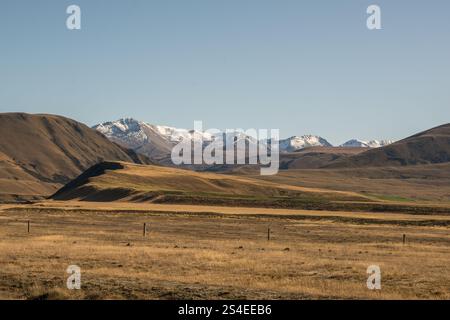 The arid extreme countryside around the shore of alpine Lakes in the ...