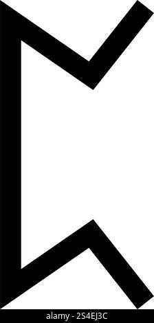 Perth rune pertho pear hidden game symbol icon black color vector in ...