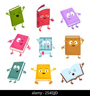Book Characters Cute Cartoon Mascots Different Genres Literature