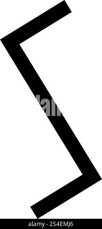 Sowull rune sol sun symbol icon set white color illustration flat ...