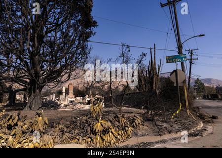 Altadena, USA. 11th Jan, 2025. Fire aftermath in the community of ...