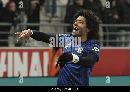 Bonfim Dante of Nice celebrates the victory following the French ...