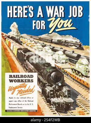 Vintage train poster. American locomotive poster of a steam train ...