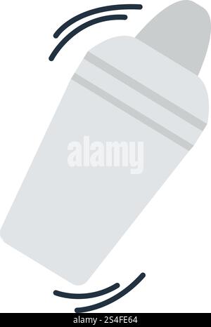 Bar Shaker Icon. Flat Color Design. Vector Illustration Stock Vector ...