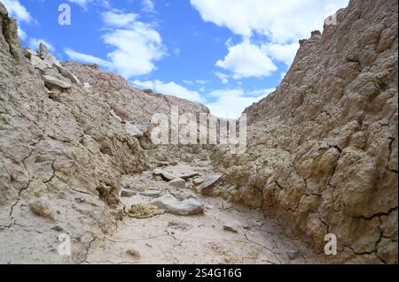 Dry cracks erosion sediment background geology in biosphere Reserve ...