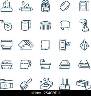 Roll of toilet paper napkins line icon Stock Vector Image & Art - Alamy