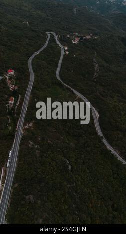 View of Budva from above at dusk Stock Photo - Alamy