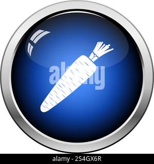 Carrot Icon. Glossy Button Design. Vector Illustration Stock Vector ...