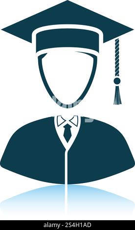 Lawyer man icon. Shadow reflection design. Vector illustration Stock ...