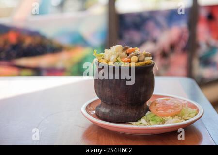 Mofongo al Pilon is a typical dish of Puerto Rico made of plantains and ...