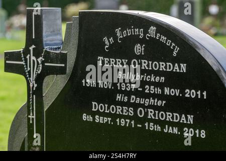 Grave of Dolores O'Riordan, lead singer of The Cranberries, Caherelly ...