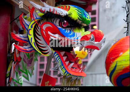 Chinese dragon, "loong," is a symbol of power and is seen here in a ...