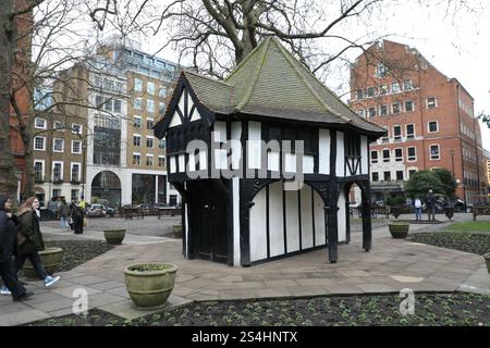 Mock Tudor Gazebo in Soho Square Gardens, London, England Stock Photo ...