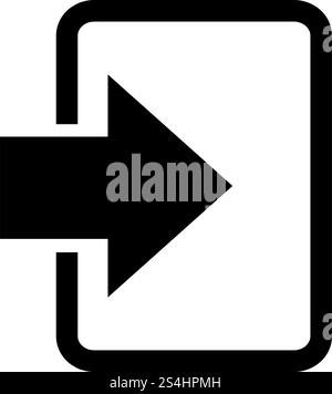 The login icon. Entry and input, authorization symbol. Flat Vector ...
