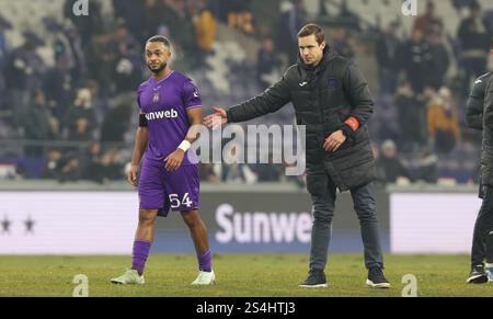 Anderlecht's Killian Sardella is pictured after a soccer match between ...